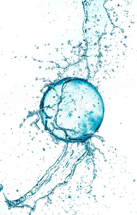 Splash water ball isolated stock photo. Image of liquid - 33209840