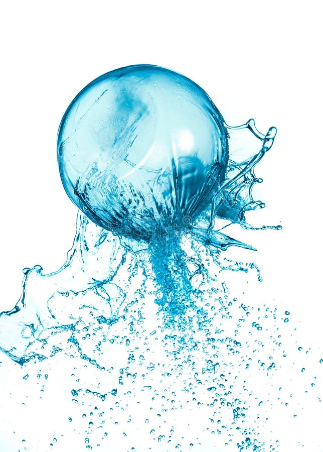 Splash water ball isolated stock photo. Image of liquid - 33209840