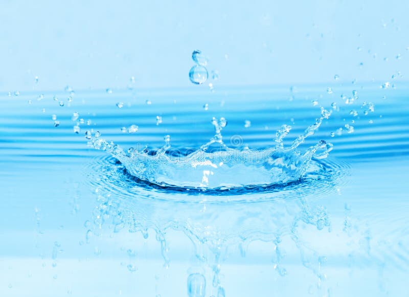 Splash of water blue drops stock image. Image of falling - 9447273