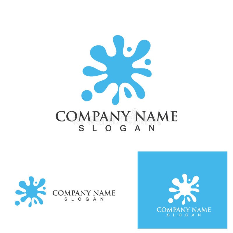 Splash Water Blue Logo and Symbol Vector Stock Vector - Illustration of ...
