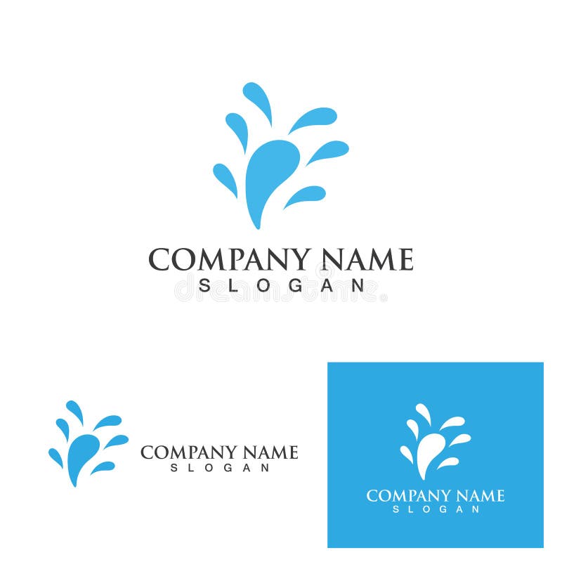 Splash Water Blue Logo and Symbol Vector Stock Vector - Illustration of ...