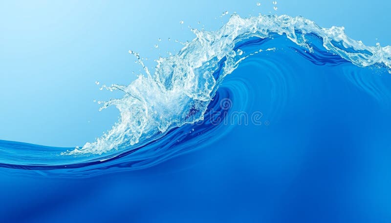 Splash Water and Blue Wave Design Blue Ocean Surf Diving Background ...