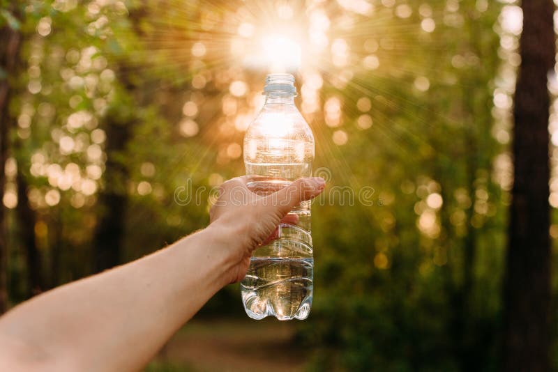 Splash Water Bottle Plastic Light Shine Sun Stock Photo - Image of cool ...