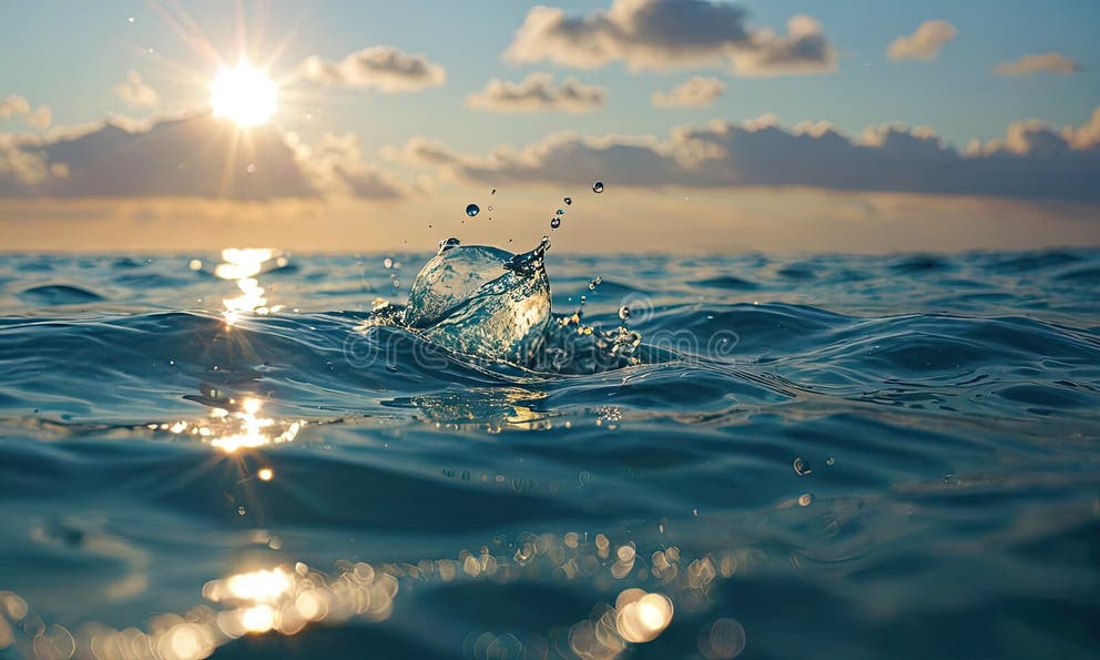 A Splash of Water is Captured in the Foreground of the Image, with the ...