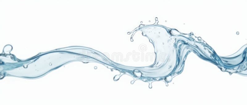 Splash of Water Captured in Mid-Air Against a Clean White Background ...