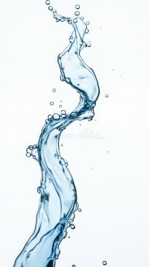 Splash of Water Captured in Mid-Air Against a Clean White Background ...