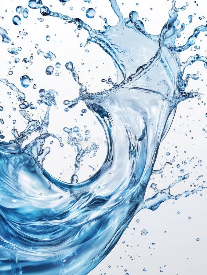 Splash of Water in a Clear Glass Stock Image - Image of water, salt ...