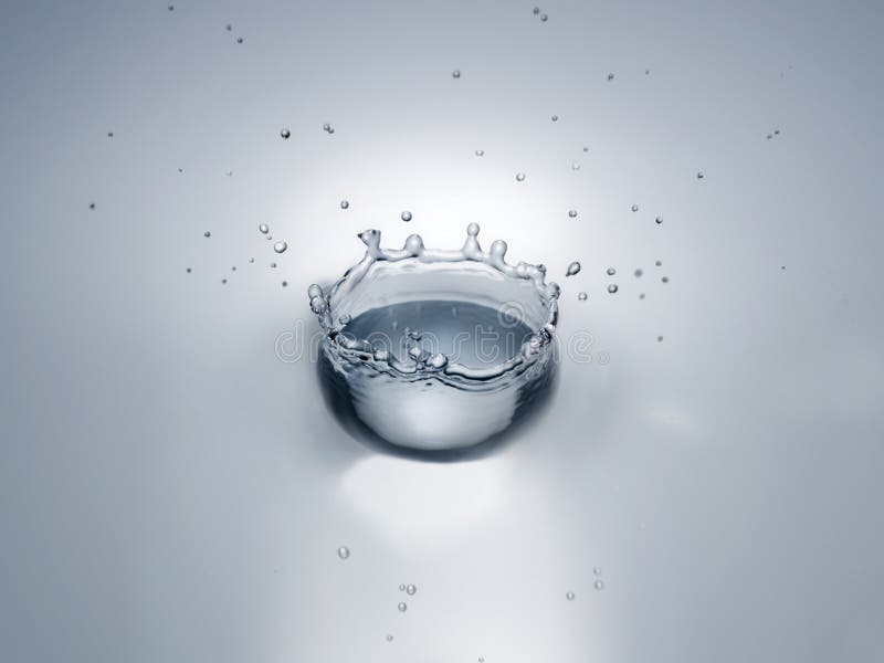 Splash in Water Creating Crown Shape Stock Image - Image of shape ...