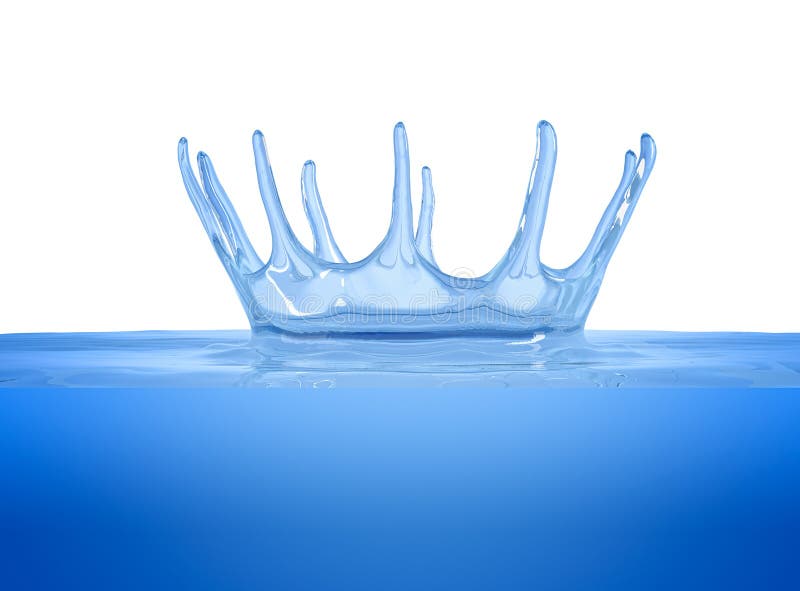 Splash - Water Crown - with and without DOF Effect Stock Illustration ...