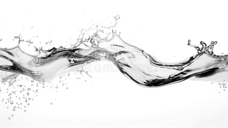 A Splash of Water on a Curve Shape Bold Lines Stunning Stock ...