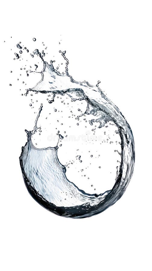A Splash of Water on a Curve Shape Bold Lines Stunning Stock ...