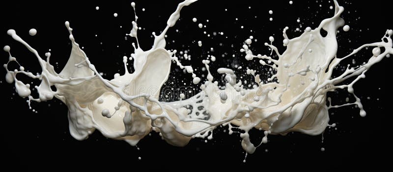 A Splash of Water on a Dark Rock Creates a Striking Monochrome Pattern ...