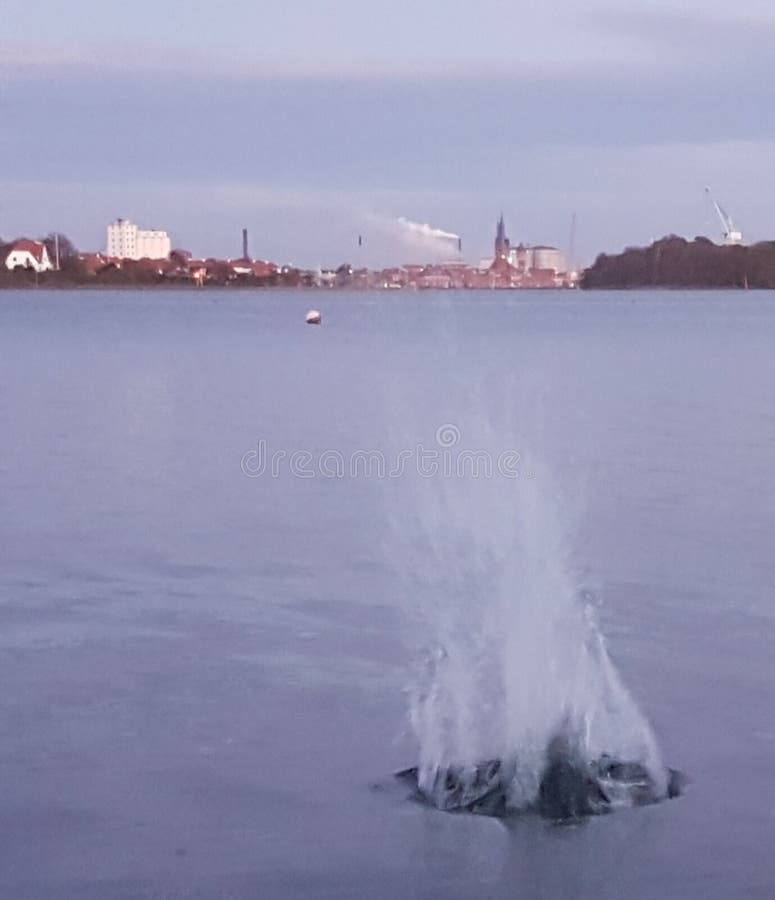 Splash Water Denmark Nakskov Stock Image - Image of nakskov, splash ...