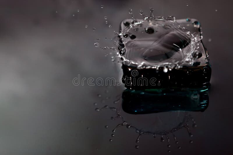 Isolated Water Drop and Tower of Water Stock Photo - Image of circle ...