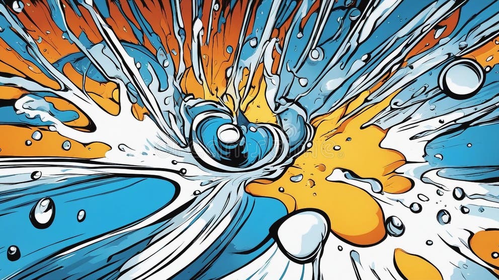 Splash in Water a Water Drop Splash, Representing the Sound and the ...