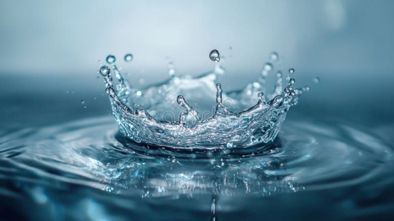 Splash of Water Droplets in Motion Stock Image - Image of dynamic, blue ...