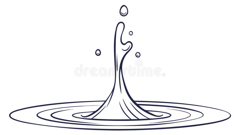 Splash of Water, Dynamic Liquid Movement, Vector Design Generative AI ...