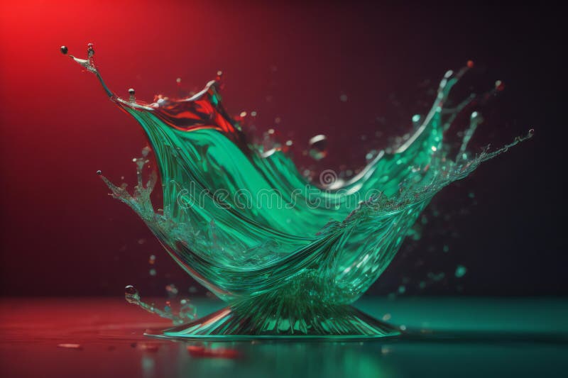 Splash of Water. Splash Effect after Collision a Falling Drops with ...