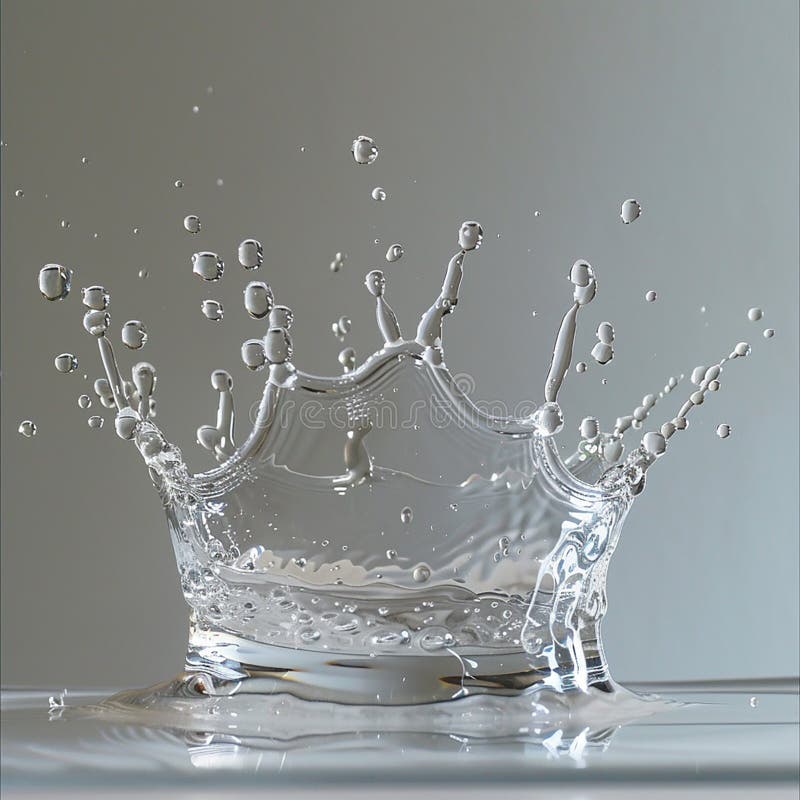 Splash of Water from a Falling Drop Stock Illustration - Illustration ...