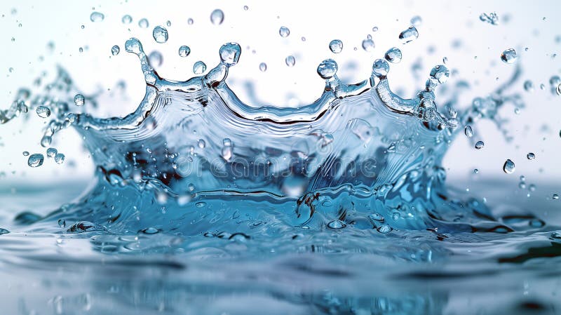 Splash of Water from a Falling Rock Stock Illustration - Illustration ...