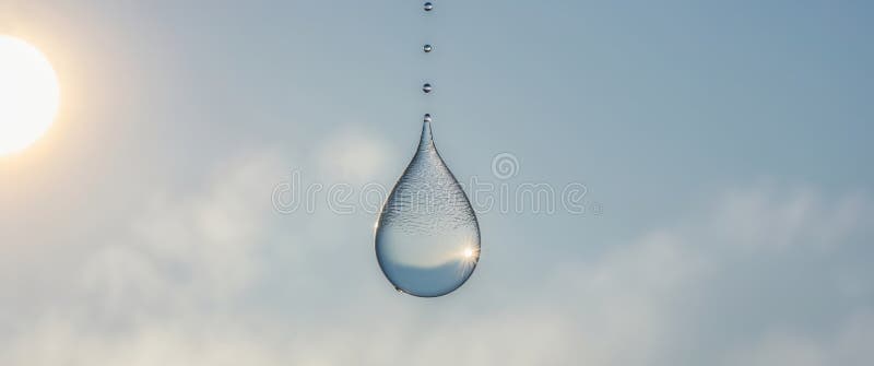 A Splash of Water is Falling from the Sky. Stock Photo - Image of ...