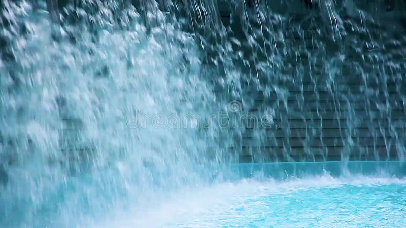 Splash of water on a pool stock footage. Video of beautiful - 142986602