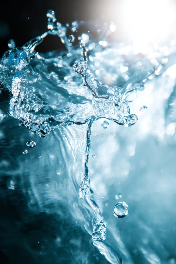 A Splash of Water with a Few Drops Falling from it Stock Illustration ...