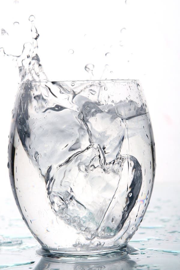 Splash Water with ice box stock image. Image of abstract - 9200645