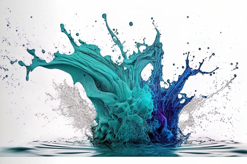 Splash of Water Isolated on a White Backdrop Stock Illustration ...