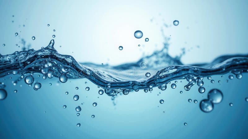 Splash of Water with Many Small Bubbles Stock Image - Image of drip ...