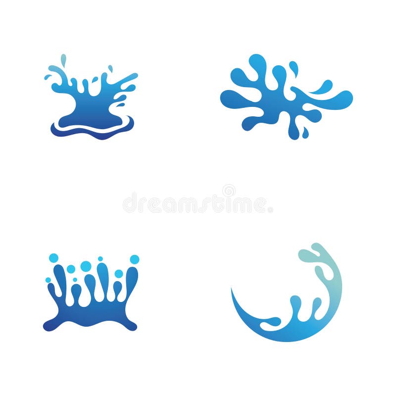 Splash Water Logo and Symbol Vector Stock Vector - Illustration of icon ...