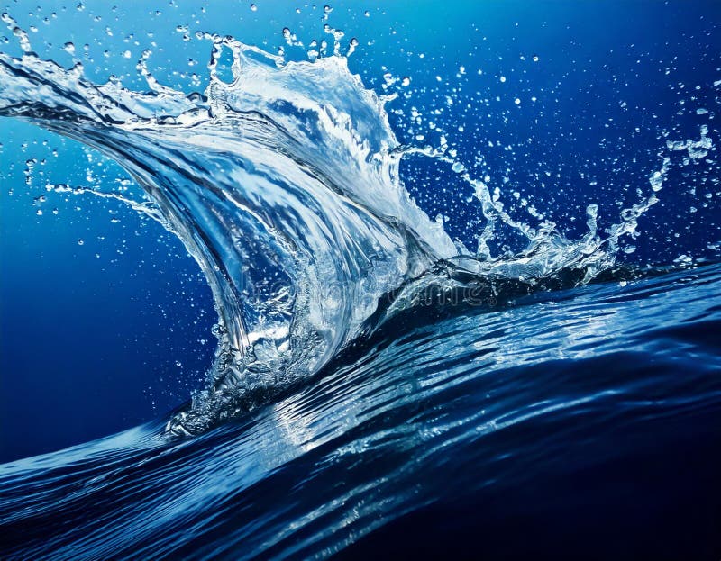 A Splash of Water in the Ocean Stock Photo - Image of ocean, bubble ...
