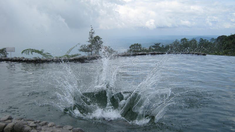 Splash of Water in a Pool of Clear Springs Stock Image - Image of clear ...