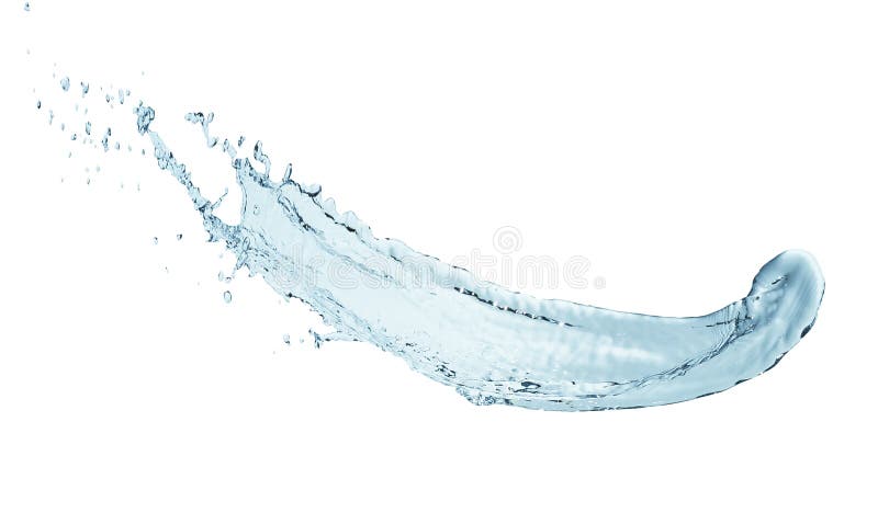 Splash of Water Isolated White Stock Photo - Image of clear, shape ...