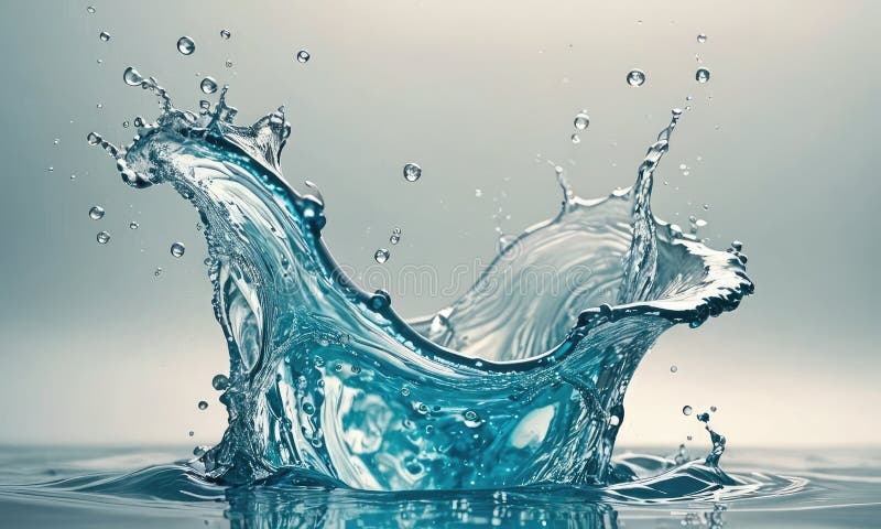 A Splash of Water is Shown in the Image, with the Water Droplets Spread ...