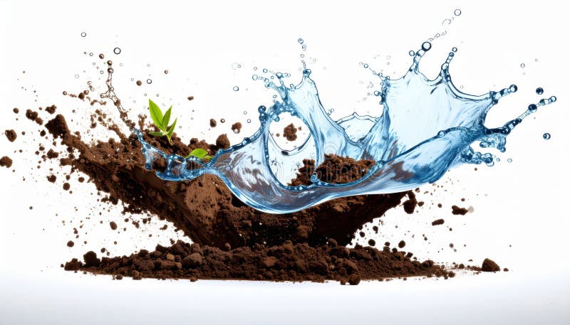 Splash of Water and Soil, Water and Soil Collision with Splash Dynamics ...