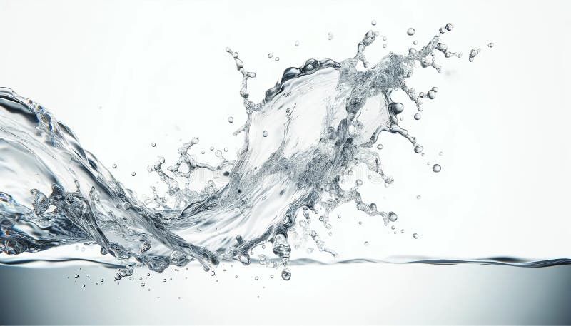 Splash of Water with Splashes and Droplets Stock Illustration ...