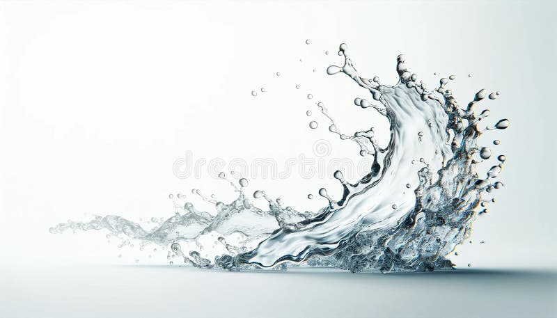 Splash of Water with Splashes and Droplets Stock Illustration ...
