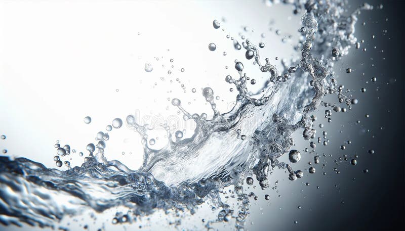 Splash of Water with Splashes and Droplets Stock Illustration ...