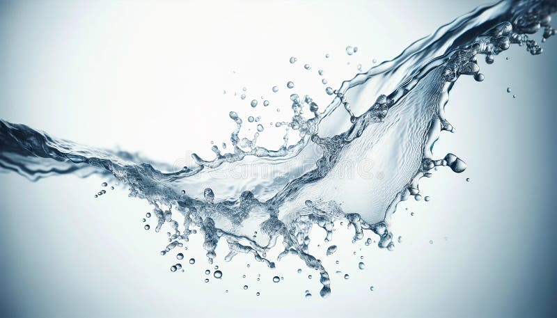Splash of Water with Splashes and Droplets Stock Illustration ...