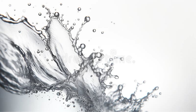 Splash of Water with Splashes and Droplets Stock Illustration ...