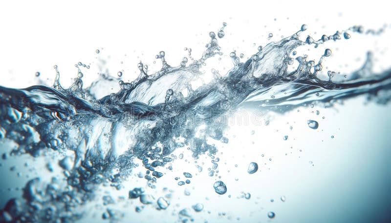 Splash of Water with Splashes and Droplets Stock Image - Image of ...