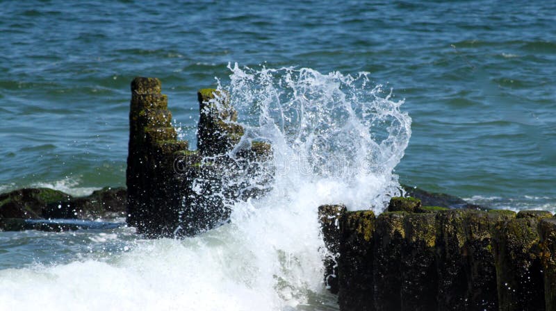 Splash stock image. Image of jetty, brown, splash, spring - 42770049