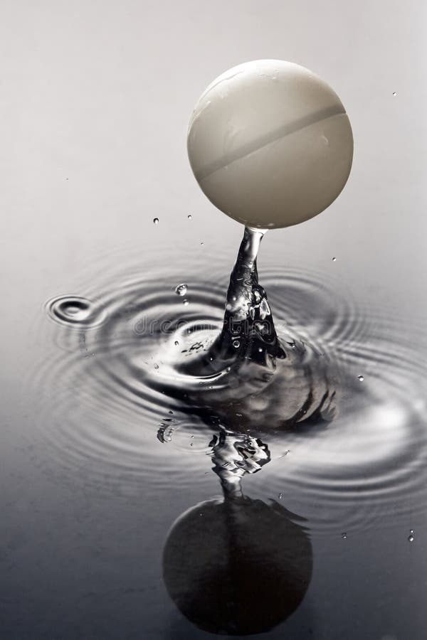 Splash, Waves and Drops in Water Surface Stock Photo - Image of falling ...