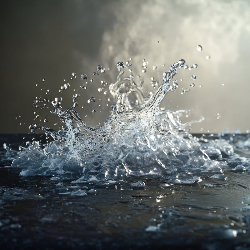 A Splash of Water on a Table Stock Illustration - Illustration of ...