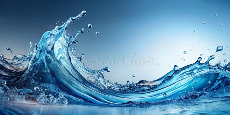 Splash of Water Wave Abstract Background Creative AI Stock Illustration ...