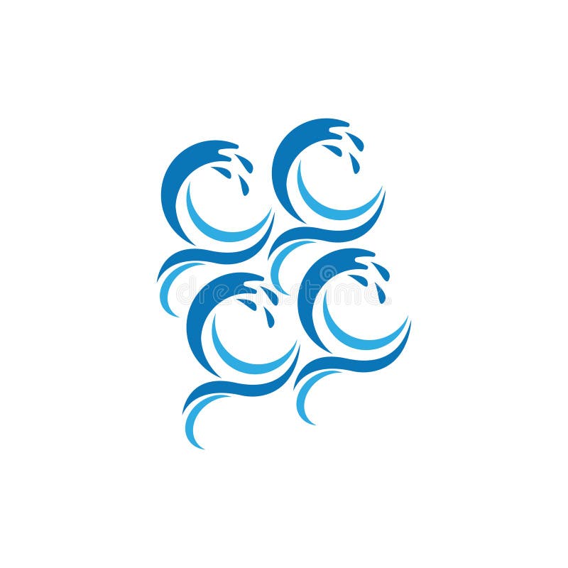 Splash Water Wave Beach Logo and Symbol Vector Stock Illustration ...