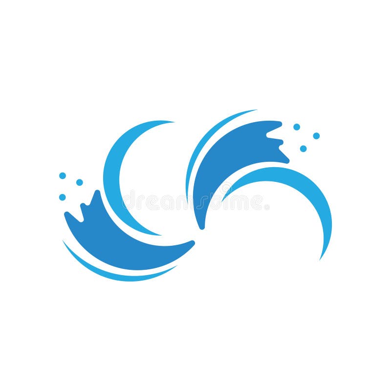 Splash Water Wave Beach Logo and Symbol Vector Stock Illustration ...