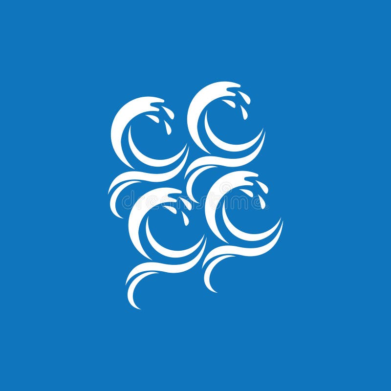Splash Water Wave Beach Logo and Symbol Vector Stock Illustration ...