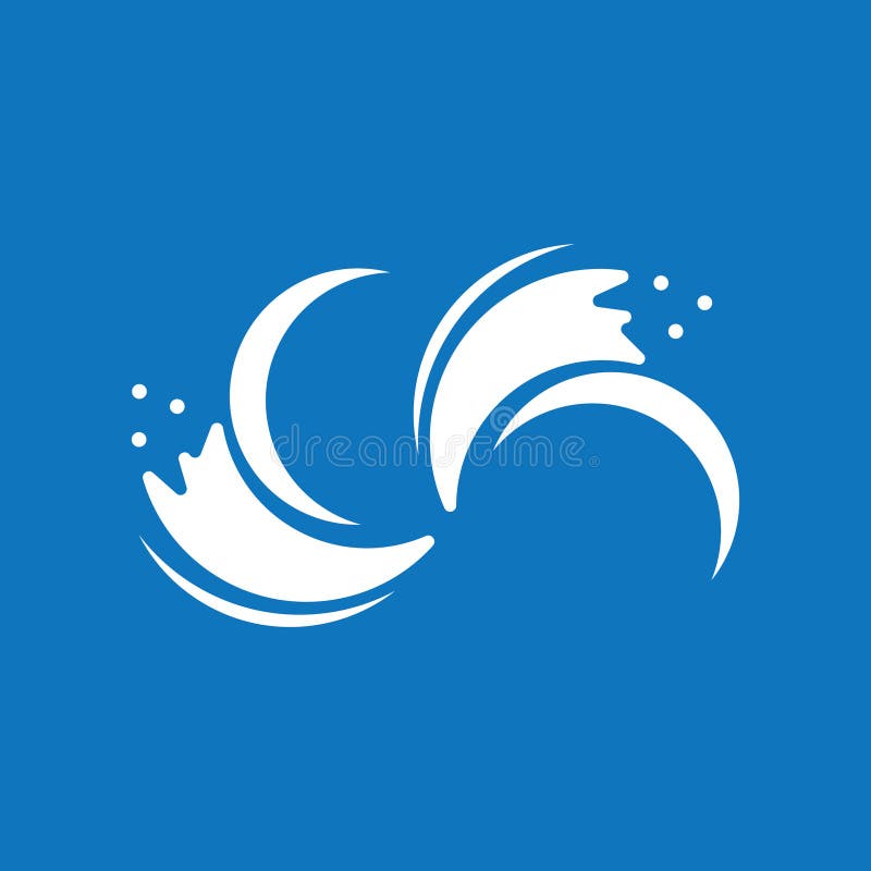 Splash Water Wave Beach Logo and Symbol Vector Stock Illustration ...